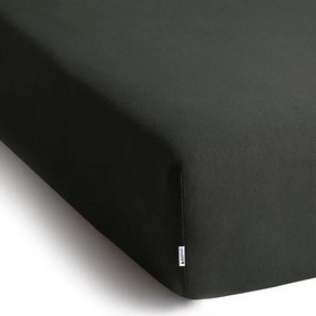 Tmavě šedé napínací prostěradlo jersey 180x200 cm Amber – Restilo