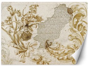 Gario Fototapeta Rostlinná freska na opadávající omítce Materiál: Vliesová, Rozměry: 200 x 140 cm