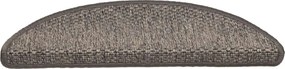 Samolepicí nášlapy na schody sisal 15 ks 56x17x3 cm šedo-béžové 326860