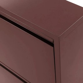 Vínový kovový výklopný botník 66x103x16 cm Sabine – WOOOD
