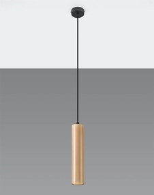 Závěsné svítidlo Lino, 1x dřevěné stínítko