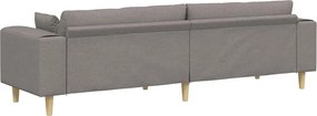 Pohovka Taupe 250 x 77 x 76 cm textil 3335148