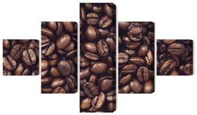Vícedílný obraz Pražená Kávová Zrna Nedostatek Nedostatek Plátno Canvas 150x90