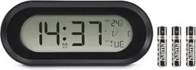 Hama Samos černá / Digitální budík / LCD / zobrazení teploty / datum /