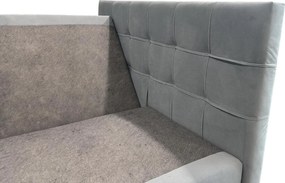 Čalouněná postel boxspring DIRELIS TRINITY 140x200 cm šedá Matrace: Matrace Bonell pružinová