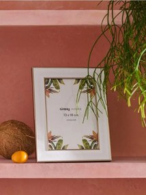 Sinsay - Rámeček na fotografie se zlatým okrajem - krémová