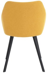 Žlutá látková jídelní židle Somcasa Lanna