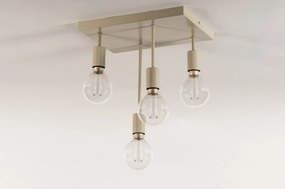 Stropní béžové svítidlo do kuchyně Flexform Quadro Bulb Accapulco Sand