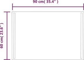 Koupelnové zrcadlo s LED osvětlením 60x90 cm 3154069