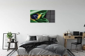 Obraz na skle brazilská vlajka 100x50 cm