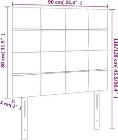 Čelo postele tmavě modré 90x5x118/128 cm sametové 3116372