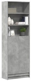Skříň highboard s LED betonově šedá 69 x 32,5 x 200 cm kompozit