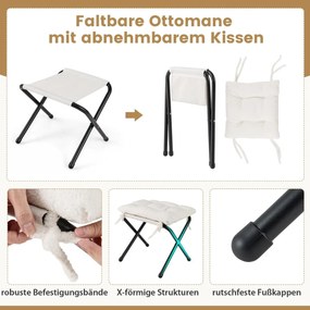 Costway Křeslo s područkami a boční kapsou a opěrkou nohou a taburetem relaxační