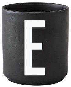 Design Letters Hrnek s písmenem E, black