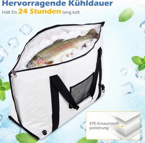 Costway Izolovaná chladicí taška na ryby pro ulovené ryby Kill – 98 × 46 × 50 cm