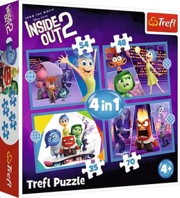 TREFL Puzzle V hlavě 2: Emoce vládnou 4v1 / 35, 48, 54, 70 dílků / 28,