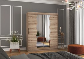 ADRK Furniture Posuvná skříň s zrcadlem KANSAS 180 ADRK-SW-KAN-T-180