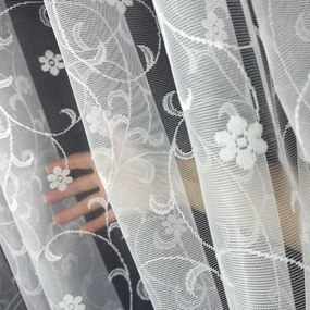 Ervi ﻿žakárová záclona bílá 7494, metráž