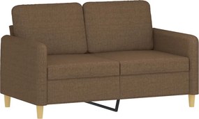 2dílná sedací souprava s polštáři hnědá textil 3202137