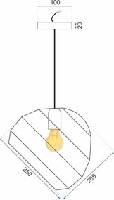 Toolight - Stropní lampa 1xE27 APP381-1CP, černá, OSW-05013