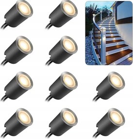 Smy Lighting Sada 10 terasových Led světel Ø32 mm Teplá bílá IP67
