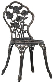 Bistro židle 2 ks bronzové litý hliník,  47862
