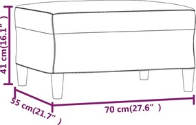 vidaXL Podnožka 70 x 55 x 41 cm textil [349309] Barva: vínová červená