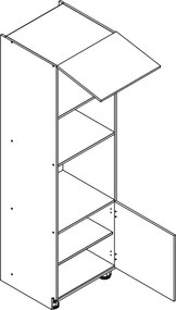 ALFASHOP ZOYA D60PKMV P/L vysoký šedá