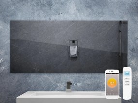 Zrcadlový infrapanel MIRROR 700W | Výhřevnost 12,5 m2 | 120x60 cm | WiFi termostat | Dálkový ovladač | Zrcadlo na šířku