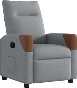 Elektrické polohovací křeslo světle šedé textil 3323990