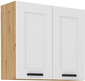 Kuchyňská skříňka LUNA 80 G-72 2F korpus: dub artisan, barva dvířek: bílá