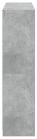 Petromila Knihovna s dvířky betonově šedá 136x37x142 cm kompozitní dřevo