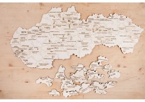 PDK8 Puzzle v dřevěné krabičce - Slovensko - Nejznámější vodní plochy