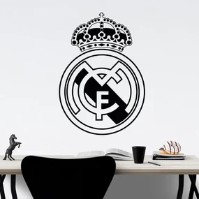 Znak fotbal Real Madrid - vinylová samolepka na zeď 100x70cm | BIANO