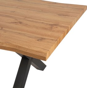 Vikio Jídelní stůl 200x90 dekor dub kovové nohy VJS100D-200