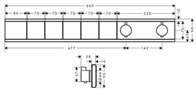 Hansgrohe RainSelect, baterie pod omítku na 5 spotřebičů, matná bílá 15384700