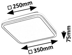 Rabalux 71399 - LED Stm. stropní svítidlo SERKAN LED/43W/230V 3000-6500K + DO
