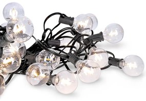 Solight LED venkovní řetěz s žárovkami, 25 žárovek, 15m+5m, 20W, teplá bílá