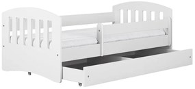 Benlemi Jednolůžková postel CLASSIC do dětského pokoje Zvolte rozměr: 80x160 cm, Zvolte matraci: Pěnová matrace, Zvolte šuplík: Se šuplíkem