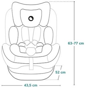 Lionelo -Autosedačka se základnou otočná BASTIAAN ONE i-Size 40-150 cm Blue Navy