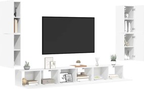 7dílný set TV skříněk bílý kompozitní dřevo 3114302