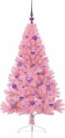 Umělý osvětlený vánoční stromeček Růžová 150 cm PVC 3397069