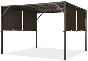 Kovová terasová pergola 3 x 3 m, hnědá Garden Point