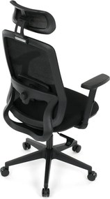 Kancelářská  ergonomická  židle NOKA — síť / látka, černá