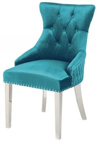 Chesterfield jídelní židle 2 ks FRIXON Dekorhome Modrá