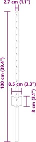 Zabudovaný plotový sloupek 22 ks Zelená 100 cm 3335914