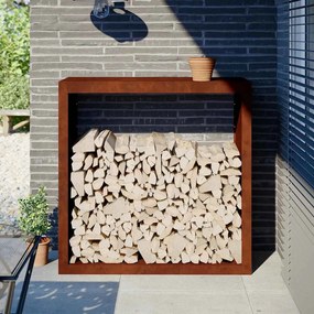 vidaXL Stojan na palivové dřevo 100 x 40 x 100 cm nerezová ocel [850974] Barva: Ocel/Bílý