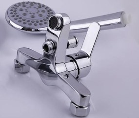 Erga Astat, nástěnná vanová baterie s ruční sprchovou soupravou, chromová, ERG-YKA-BW.ASTAT-W-CHR