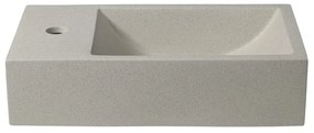 Světle šedé betonové umývátko 40x22 cm Crest – Sapho