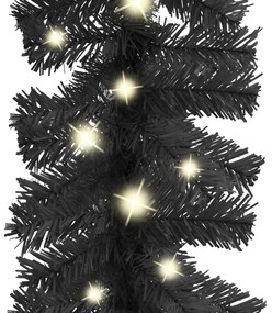 vidaXL Vánoční girlanda s LED světýlky 20 m černá